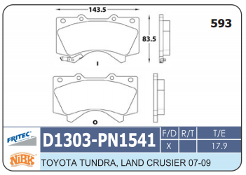 Pastilla de freno para TOYOTA HILUX TAILANDES, VIGO 2010 (FR-50131) F356 marca FRITEC